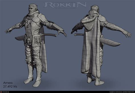 Triple A Games Game Character Wireframe