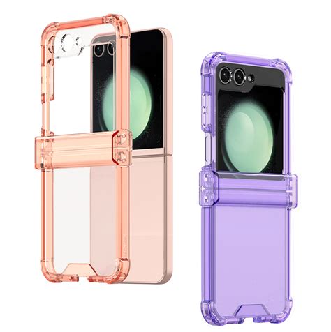 갤럭시 플립5 플립6 힌지보호 컬러 젤하드 케이스 튼튼한 에어범퍼 에이블리