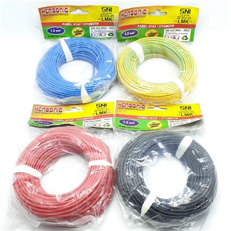 Hensonic Nyaf 1 5mm 20m Kabel Listrik Kabel Nyaf Kabel Otomotif 1 5mm Serabut Sni Lmk 20mtr Full