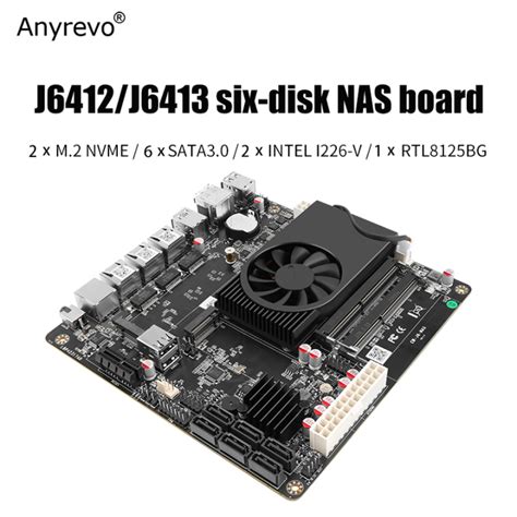 Nas Motherboard Intel Celeron J6412 J6413 3 Intel 2 5g Lan Nics Hdmi Display Dual M 2 Nvme Six