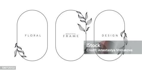 프레임 로고 웨딩 프레임 타원형 초대 카드 템플릿 손으로 그린 벡터 일러스트레이션 결혼식에 대한 스톡 벡터 아트 및 기타 이미지 결혼식 꽃 식물 디자인 Istock