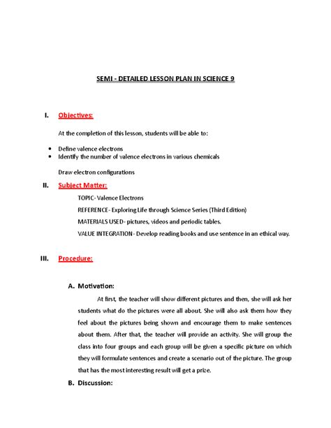Sample Lesson Plan In Science 5 Quarter 2 Design Talk