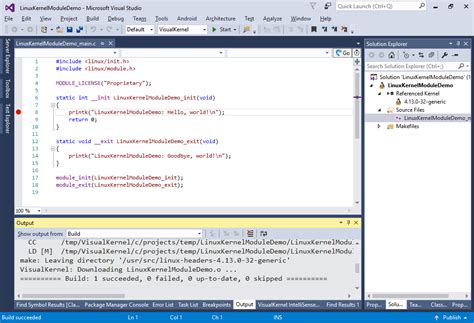 Creating A Basic Linux Kernel Module With Visual Studio Sysprogs Tutorials