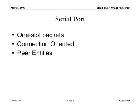 march 2000 project ieee p working group for wireless personal area