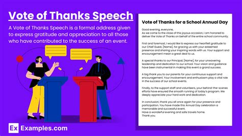 20 Vote Of Thanks Speech Examples