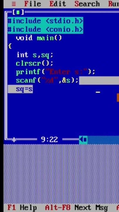 Square Number C Programming For Beginner 12 Viral Shorts Youtube