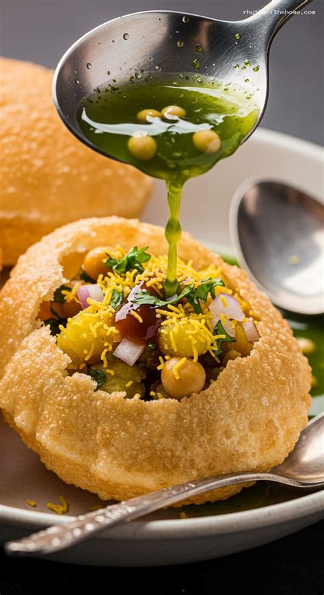 Refreshing Pani Puri Golgappa With Spicy Potato And Tangy Water