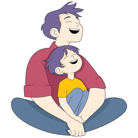 Premium Vector Cartoon Doodle Illustration For Fathers Day Father And