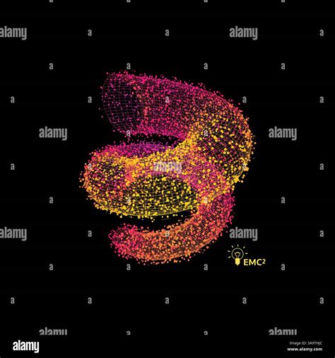 Spiral 3d Vector Wireframe Object Illustration With Connected Lines And Dots Abstract Grid