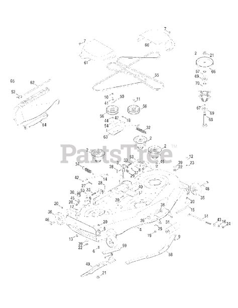 Craftsman 247.289810 (13AR91PP099) - Craftsman PYT9000 Yard Tractor (2010) (Sears) Mower Deck 50 ...