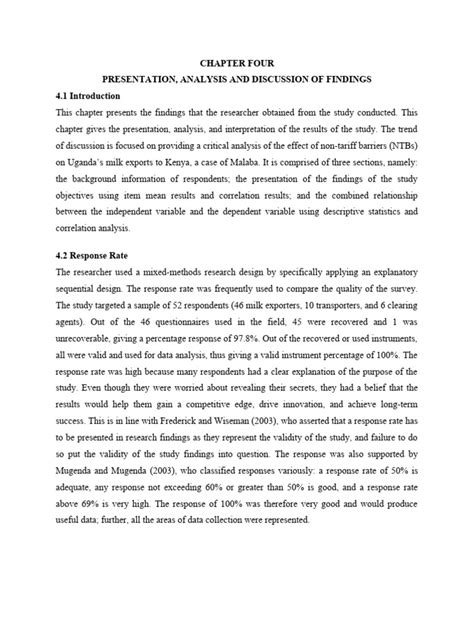 Data Analysis Chapter Four And Five Pdf Coefficient Of