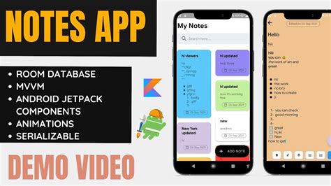 Notes App Using Mvvm And Room Database Part 1 Demo Video Single Activity Application Youtube
