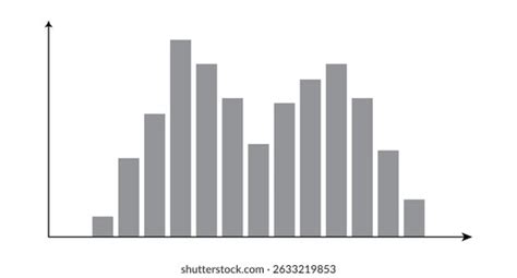 Asymmetric Distribution Graph On Cartesian X Stock Vector Royalty Free