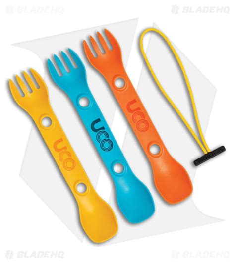 Uco Mini Spork 3 Pack Yellow Blue And Orange Blade Hq