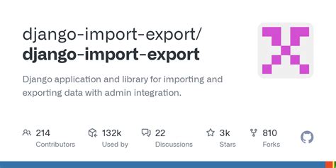 github django import export django import export django application and library for importing