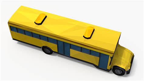 Low Poly Stylized Model School Bus 3d Model 3d Molier International
