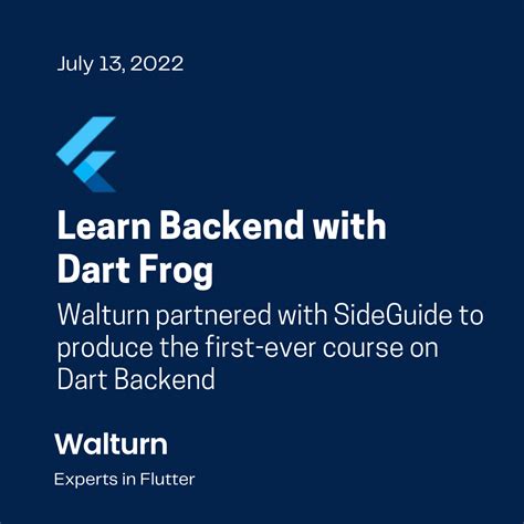 Learn Backend With Dart Frog Walturn Insight