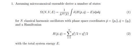 solved 2 what would be expression for the entropy s