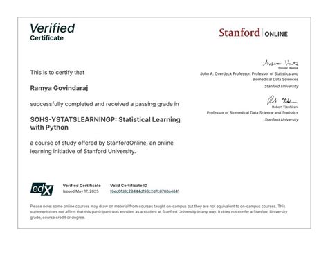 📚 Another Step Forward In My Data Science Learning Journey — Ive Completed The 𝐒𝐭𝐚𝐭𝐢𝐬𝐭𝐢𝐜𝐚𝐥