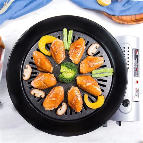 한국 바베큐 플레이트 가정용 바베큐 로스팅 고기 라운드 그릴 트레이 사각형 요리 베이킹 접시 내열 팬팬 Aliexpress