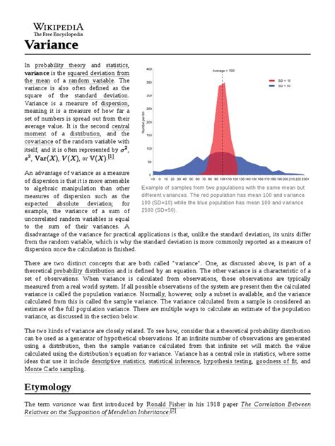 Variance Pdf