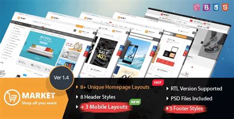 Market Multipurpose Ecommerce Html Template Bliter Gpl