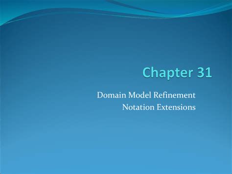 domain model refinement