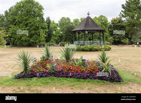 The Parade Gardens In Bath City Centre Where The Grass Has Dried Due To