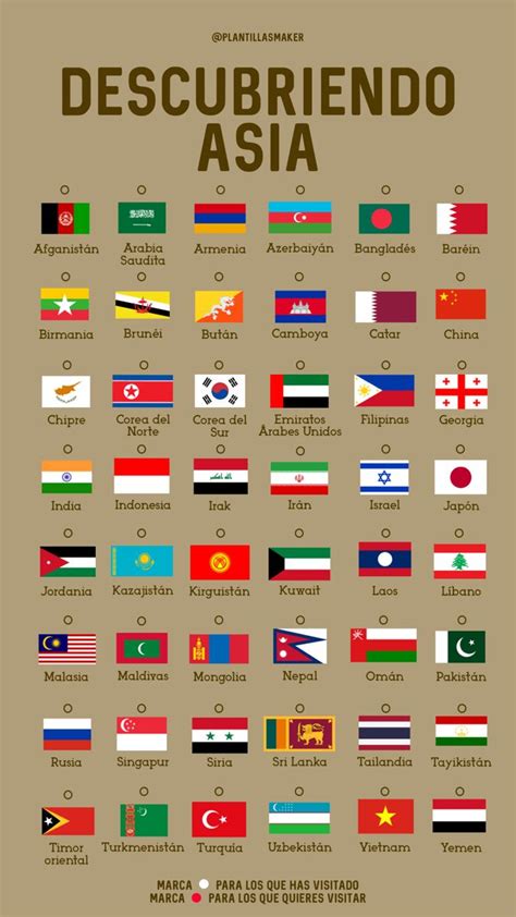 Banderas De Asia Para Imprimir