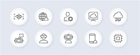 Premium Vector Gadgets Neomorphic Line Icons Set Neomorphism Vr Glasses Smartphone Cloud