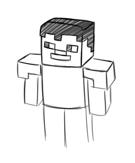 How To Draw A Minecraft Herobrine