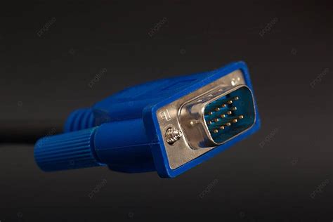 Vga Connector On Black Background Port Connection Communication Photo And Picture For Free