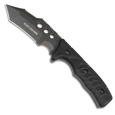 Stealth Tactical Knife Pointed Combat Knives Dark Tanto Fixed