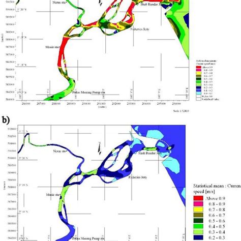 Current Flow Condition During Flood Tide A And Ebb Tide B Download Scientific Diagram