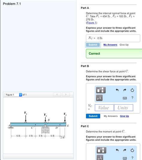 Solved Problem 7 1 Part A Determine The Internal Normal