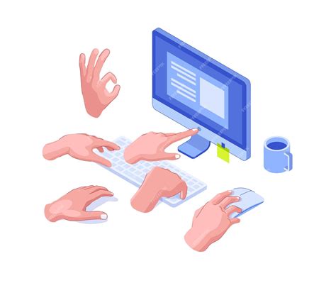 Premium Vector 3d Software Suite Interface Layout With Hands Viewport Of Program For Motion