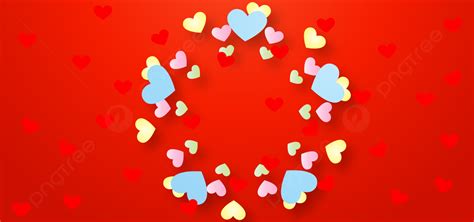 Gambar Background Karangan Bunga Hati Berwarna Warni Vektor Dan File