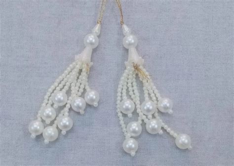 Beads White Beaded Tassel For Garment At ₹ 30 In Jaipur Id 26608906930