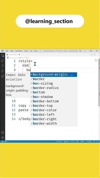Keyboard Shortcut In Website Kbd Tag Html And Css Learning Section Youtube