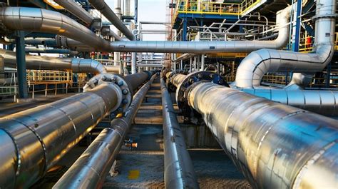 Industrial Pipeline Network Premium Ai Generated Image