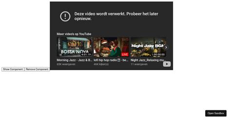 Youtube Player Codesandbox