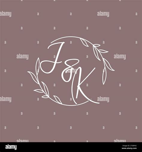 Jk Wedding Initials Monogram Logo Ideas Vector Graphic Stock Vector Image And Art Alamy
