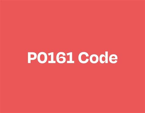 What Is A P0161 Code