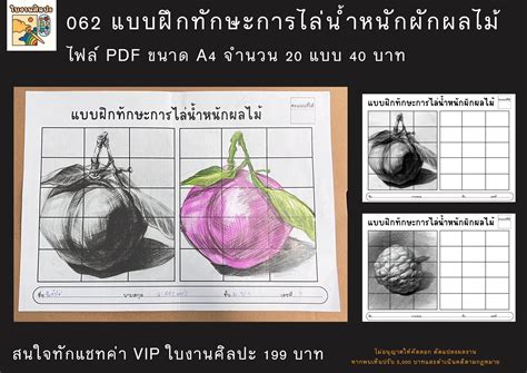 ใบงานศิลปะ 🎨 รีวิวผลงาน “ไล่ค่าน้ำหนักสี ผักผลไม้” Facebook