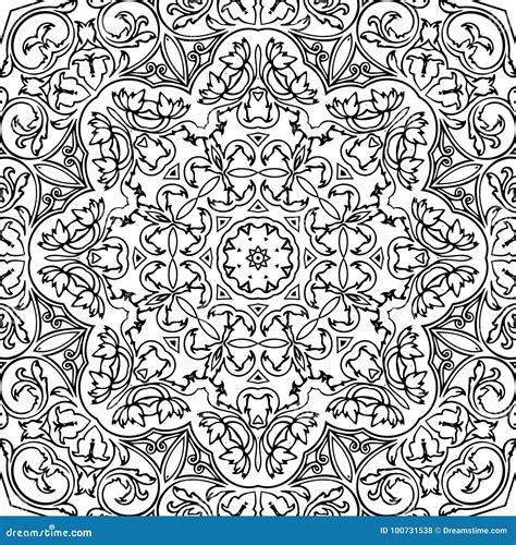 Black And White Abstract Pattern Image Stock Illustration