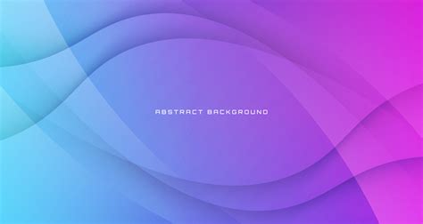 3d Blue Purple Geometric Abstract Background Overlap Layer On Bright Space With Waves Decoration