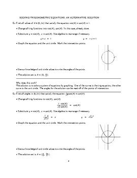 Solving Trig Equations Using Algebra Instead Of Trigonometry By Idempotent