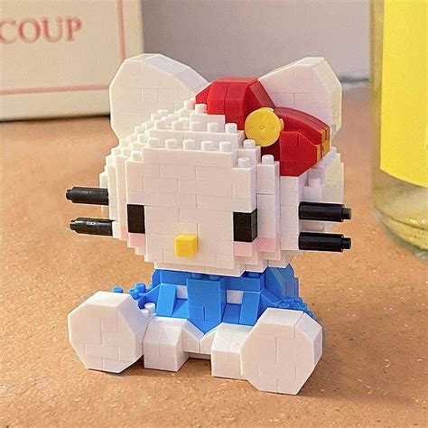 Model Kit Build Hello Kitty Bloco De Montar Compatível Com Lego