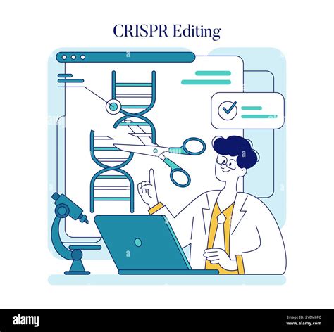 Biotechnology Concept A Scientist Engages In Crispr Gene Editing With