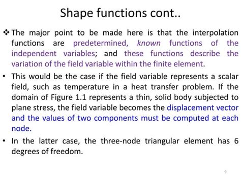 Chapter 4 Shape Functionfinite Element Analysis Shape Function